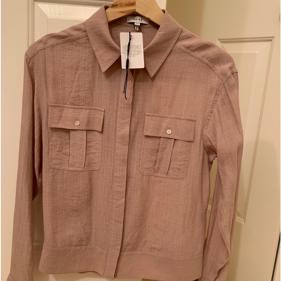 Reiss | Tops | Reiss Crop Top Bottom Front Long Sleeve | Poshmark